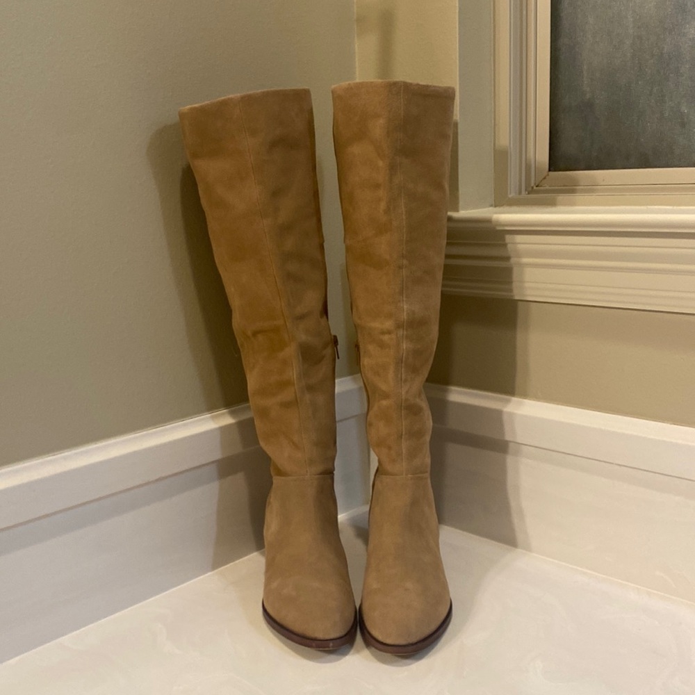 Gap Leather Block Heel Tall Boots - Gem